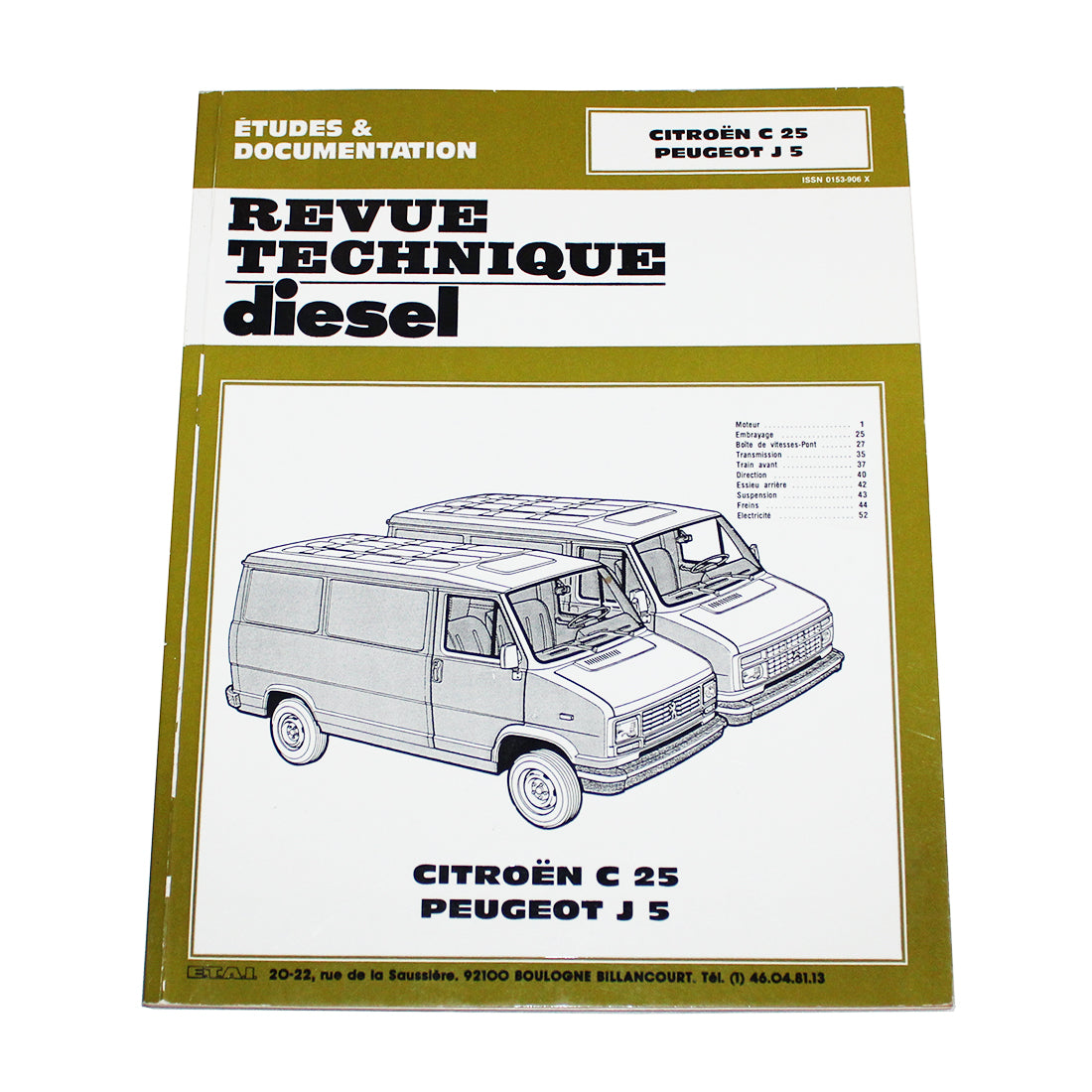 Revue technique automobile Diesel Citroën C25 Peugeot J5 (1987) – La ...