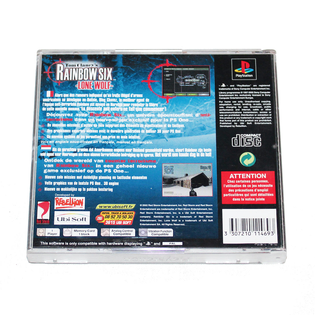 Jeu vidéo Playstation PS1 PAL Tom Clancy's Rainbow Six - Lone Wolf com ...