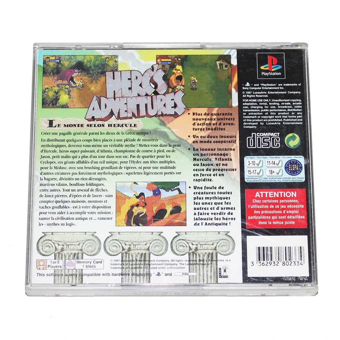 Jeu vidéo Playstation PS1 PAL Herc's Adventure ( 1997 ) / complet – La ...