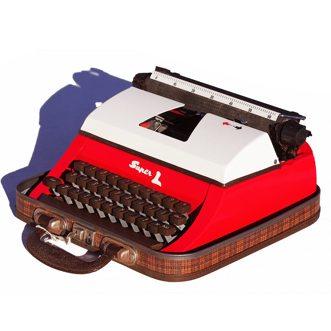 Junior typewriter vintage orange red model Super L Lilliput – La Roue ...