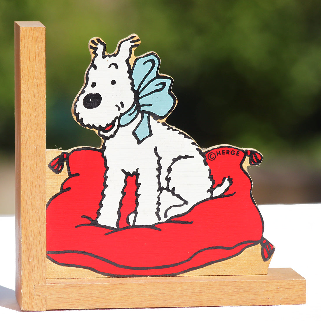 Pair of vintage wooden bookends Vilac Tintin and Snowy ©Hergé – La Roue ...