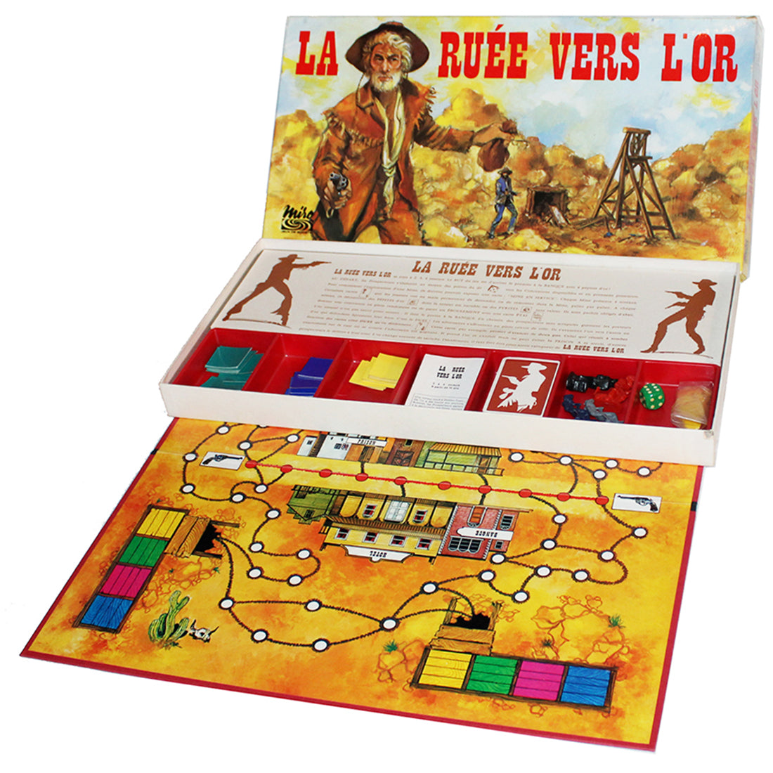 Jeu de société vintage La Ruée ver l'Or complet Miro (1975) – La Roue ...