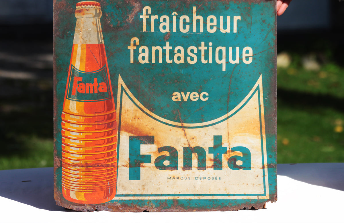 Old Fanta sheet metal advertising plaque from the 1940s/1950s – La Roue ...